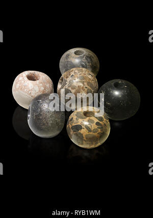 Neolithic round stone weaving loom weights. 6000 BC. Catalhoyuk ...
