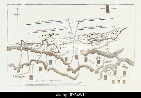 The Crimean War: Plan of the Battle of the Alma 1854 Stock Photo - Alamy