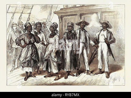 VISITORS ON BOARD THE VOLTA, 1874 Stock Photo - Alamy