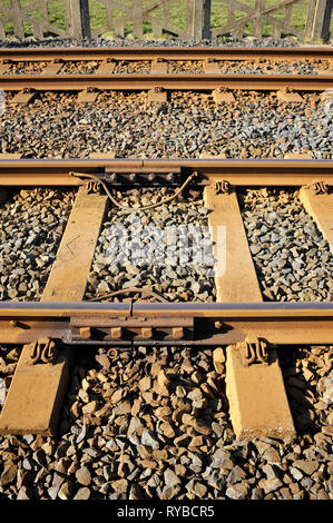 Expansion joint in railway line Stock Photo - Alamy