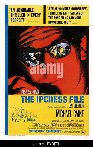 THE IPCRESS FILE poster for 1965 Rank film with Michael Caine Stock ...