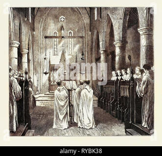 MONASTIC LIFE IN ENGLAND: MONKS IN CHOIR Stock Photo - Alamy