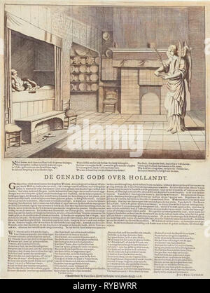 Appearance of an angel to the widow Jill Claes, Jan Luyken, 1678 ...