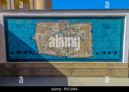 Khiva Map, Khiva, Uzbekistan Stock Photo - Alamy