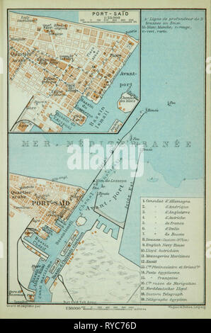 French map of Port Said, c. 1914 Stock Photo - Alamy