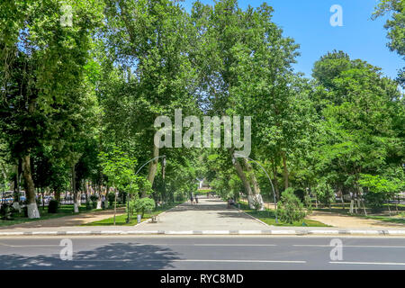 Samarkand University Boulevard Public Park Bulvar Fountain Stock Photo ...
