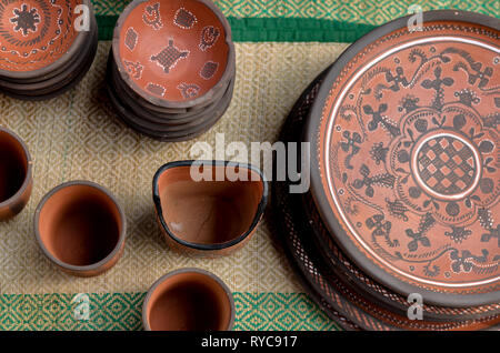 Terracotta pottery for sale at exhibition of Indian handicrafts in ...