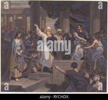 Pontius Pilate washes his hands before sentencing Jesus to be crucified ...