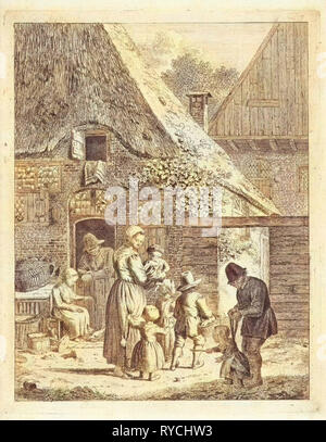 Farmers and children at Farm, Johannes Christiaan Janson, 1778 - 1823 ...