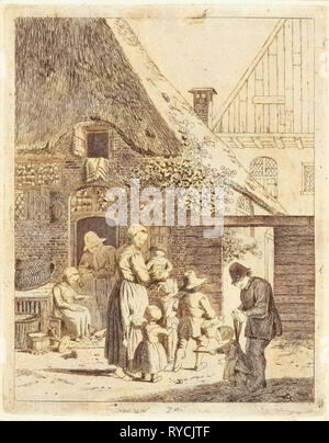 Farmers and children at Farm, Johannes Christiaan Janson, 1778 - 1823 ...