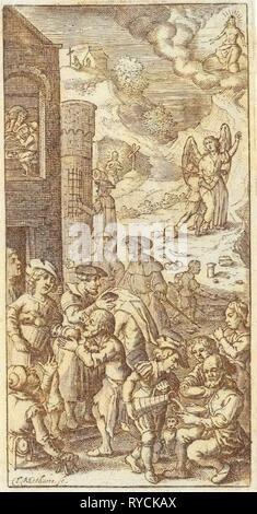 Works of Mercy, Theodor Matham, 1626 print Feeding and dressing the ...