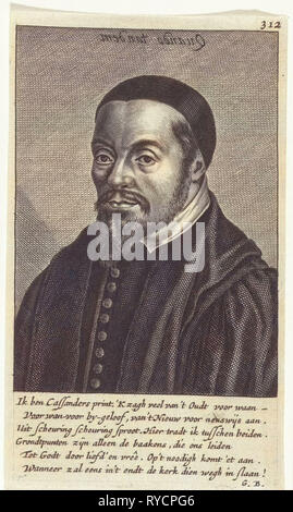 Bust of George Cassander, with the slogan reversed, Quando tandem ...