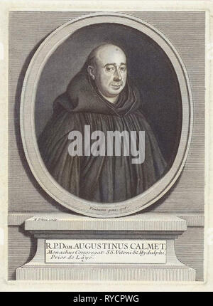 Portrait of the theologian Antoine Augustin Calmet, Nicolas Pitau (II ...