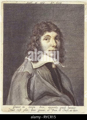 Self -portrait at the age of 19, Hendrik Bary, After 1659 - 1707 print ...