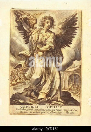 Archangel Michaël, Crispijn van de Passe (I), 1670 - 1726 print ...