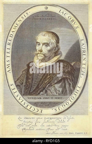 . Portrait of Johannes Philippus pareus, theologian and philosopher ...