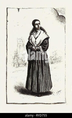 PRINCE EDWARD ISLAND, ACADIAN GIRL, CANADA, NINETEENTH CENTURY ...