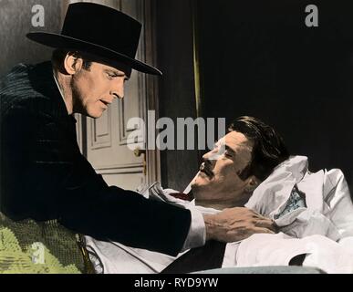 1957 Gunfight at the O.K. Corral film poster promo print ad. With Burt Lancaster and Kirk ...