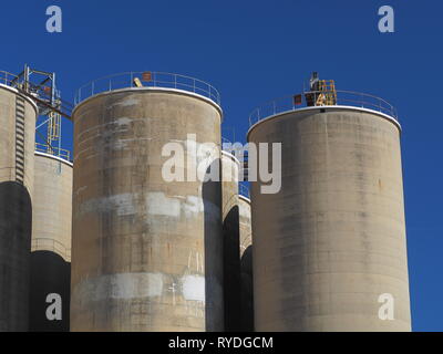 Industrial silo structures Stock Photo - Alamy