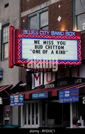 Blues City Band Box Restaurant and nightclub on Beale Street in Memphis ...