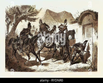 FRANCO-PRUSSIAN WAR: PATROL OF BAVARIAN LIGHT CAVALRY 1870 Stock Photo ...