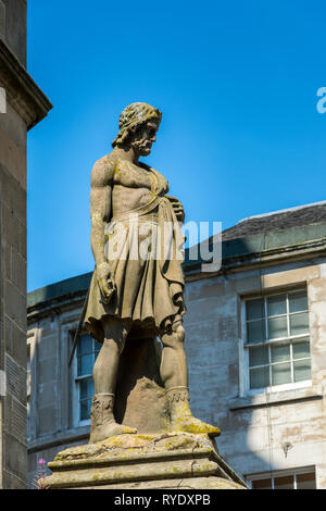 The Athenaeum Building with Wee Wallace Statue, Stirling, Scotland ...