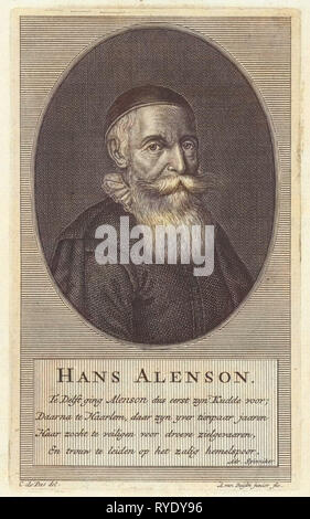 Portrait of Hans Alenson, Andries van Buysen jr., After Crispijn van de ...