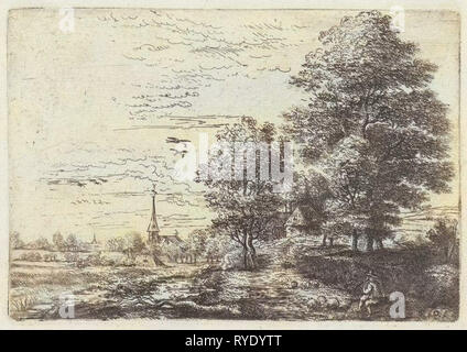 Landscape with shepherd and sheep, Philips Augustijn Immenraet, 1637 ...