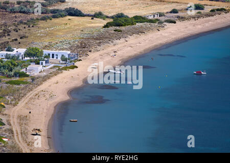 The beach Kalamitsa of Skyros island in Sporades, Greece Stock Photo ...