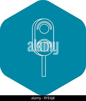 Semaphore trafficlight icon, outline style Stock Vector Image & Art - Alamy