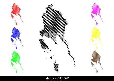 Trat Province (Kingdom of Thailand, Siam, Provinces of Thailand) map ...