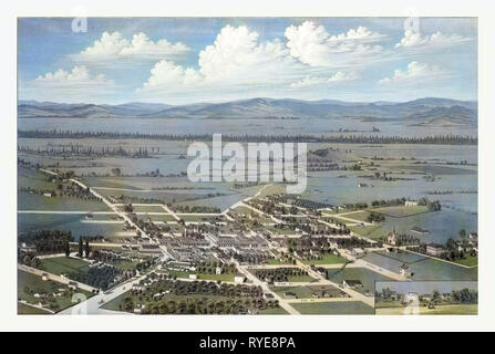 A bird's-eye view of Jacksonville and the Rogue River Valley in Oregon ...