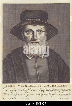 Portrait of Dirck Volckertsz. Coornhert, Jan Lamsvelt, 1696 - 1743 ...
