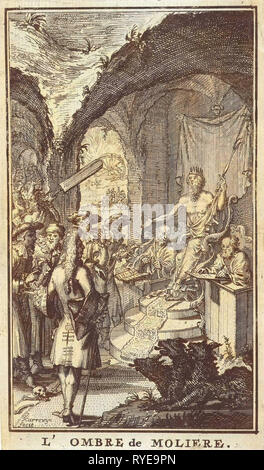 Molière for the judges of Pluto, Jacobus Harrewijn, 1683 print The ...
