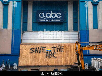O2 ABC Sauchiehall Street, Glasgow music venue - boarded up after being ...