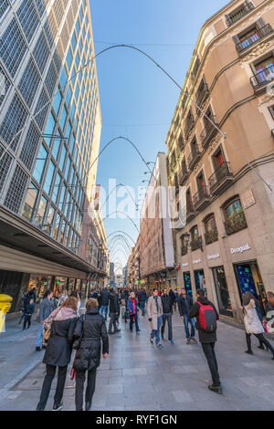 MADRID, SPAIN - DECEMBER 20: People have fun in Christmas time watching ...