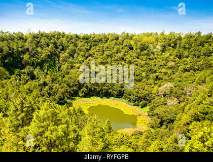 Volcano crater in Mauritius island, Trou aux Cerfs Stock Photo - Alamy