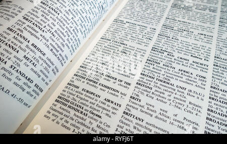 close up of a Childrens Encyclopedia Britannica Red book Stock Photo ...