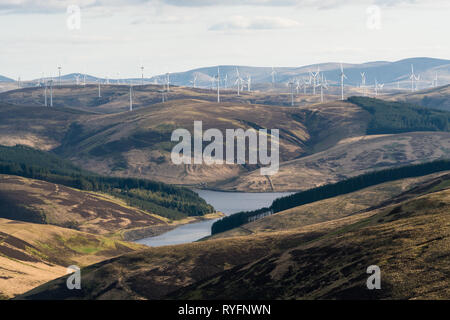The Clyde Wind Farm in the Southern Uplands of Scotland near Biggar. It ...