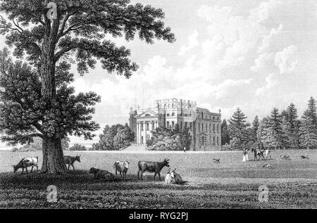 An engraving of Bristol UK scanned at high resolution from a book ...