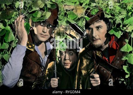 PATRIC KNOWLES EUGENE PALLETTE ERROL FLYNN THE ADVENTURES OF ROBIN HOOD ...