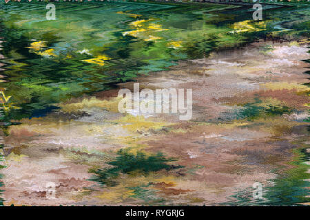 Abstract ocean and flower with ripples. Wallpaper or background art ...