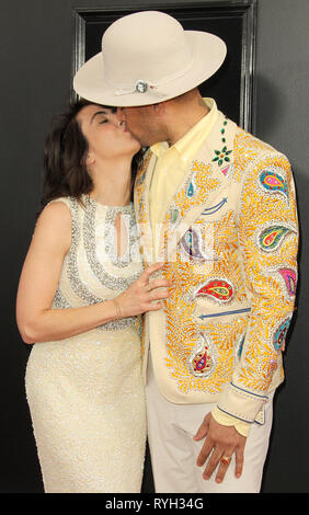 Ben Harper and Jaclyn Matfus at the 61st Annual Grammy Awards held at ...