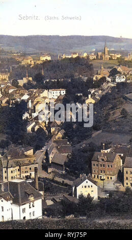 Buildings in Sebnitz, 1908, Landkreis Sächsische Schweiz-Osterzgebirge ...