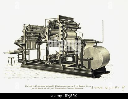 Rotary Printing Press, 19th Century Stock Photo - Alamy