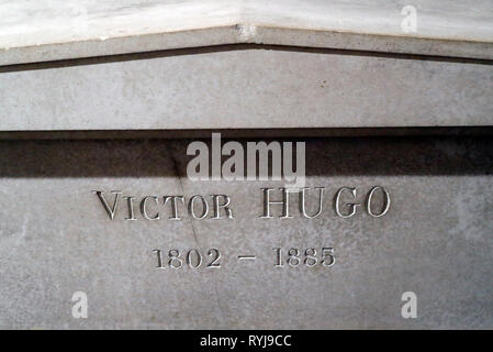 Grave of Victor Hugo, famous french romantic writer of among others ...