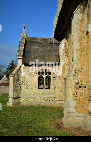 All saints church Icklingham Suffolk England. Rare thatched church ...