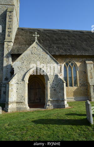 All saints church Icklingham Suffolk England. Rare thatched church ...