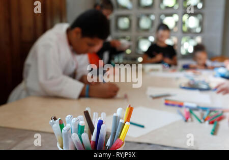Catechism of the catholic church. Child's drawing. France Stock Photo ...