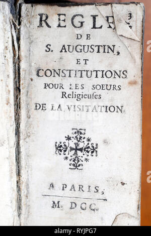 Monastic rules. The Rule of St. Augustine. France Stock Photo - Alamy